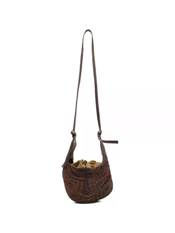 MARIANA MENDEZ Bowl Cage-effect Shoulder Bag - Brown