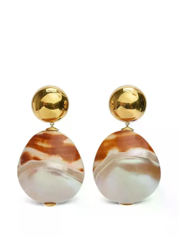LIZZIE FORTUNATO Pearl Tigre Rodan Earrings - Gold