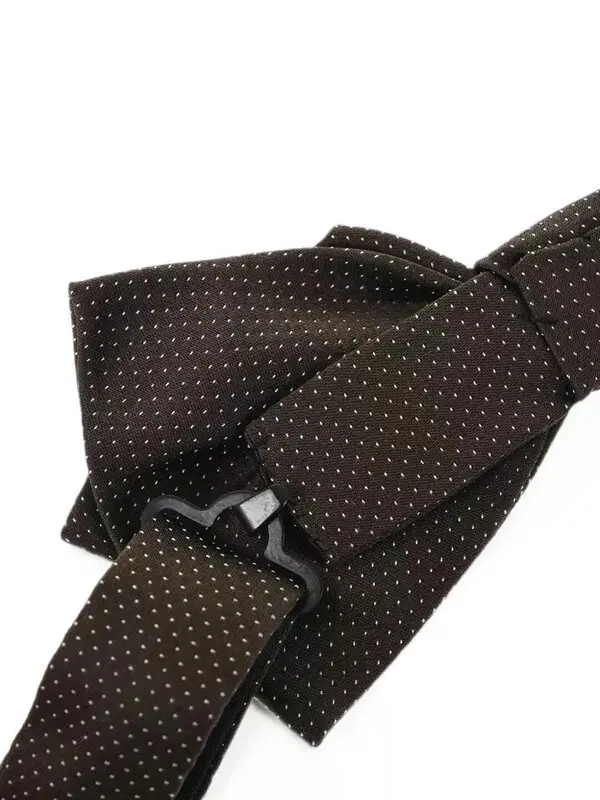 Corneliani Polka-dot Silk Bow Tie - Brown