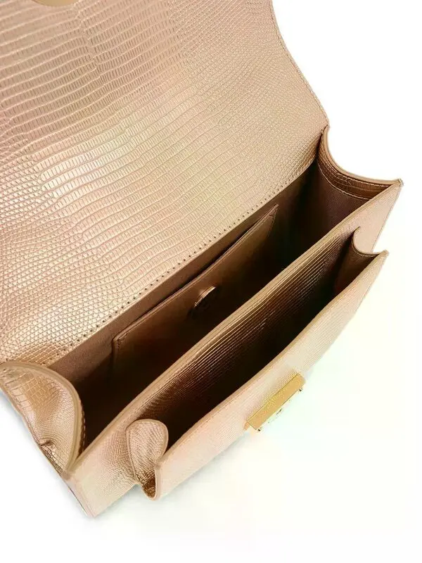 Moschino Lizard-effect Love Shoulder Bag
