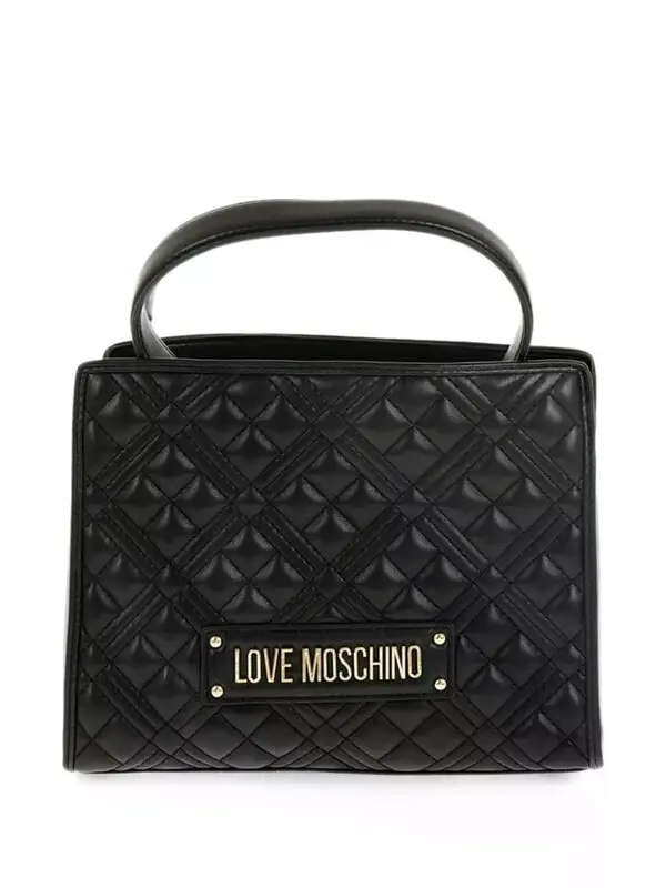 Moschino Logo Patch Tote Bag - Black