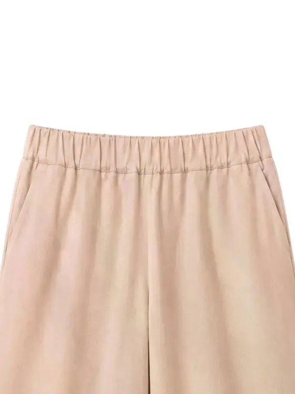 GRAN SASSO Elasticated-waistband Wide-leg Trousers - Neutrals
