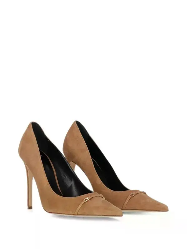 Elisabetta Franchi Pointed-toe Stiletto Pumps With Logo Plaque