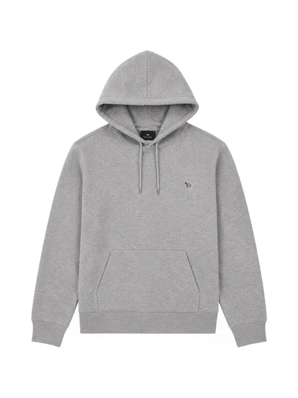 Paul Smith Zebra Patch Drawstring Hoodie - Grey