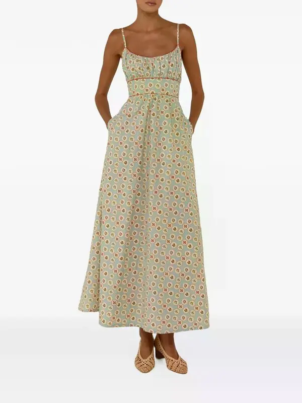 PALM. NOOSA Floral Print Gathered Dress