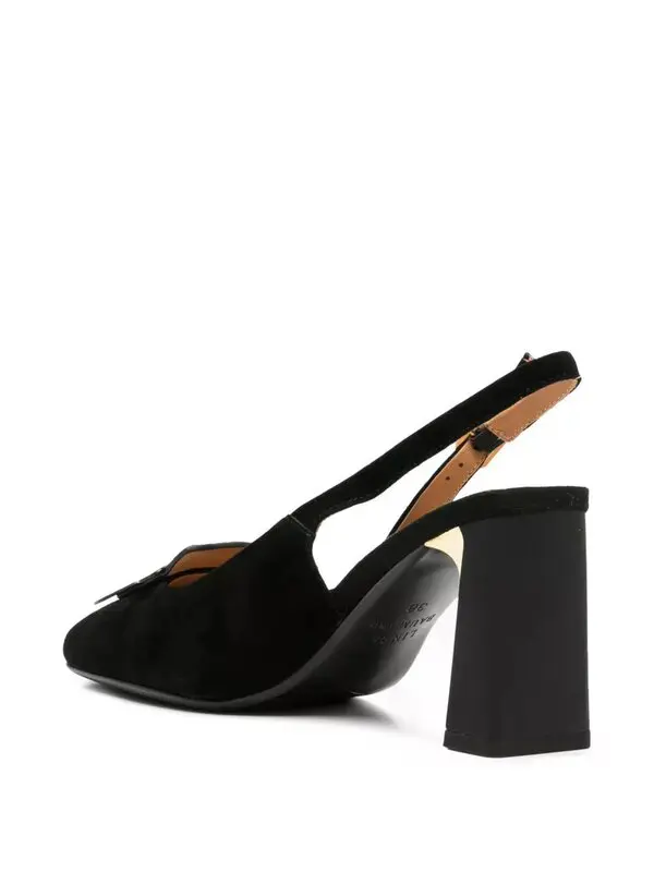 LINDA BAUMANN Slingback Pumps With Buckle Detail - Black