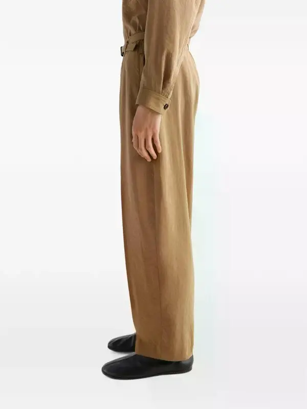 LEMAIRE Belted Relaxed Pants In Dry Silk