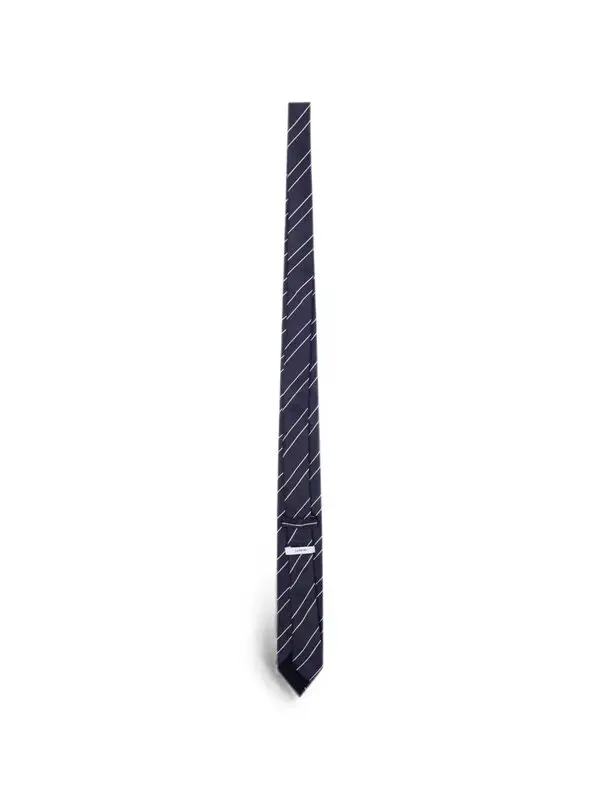 LARDINI Diagonal-stripe Silk Tie