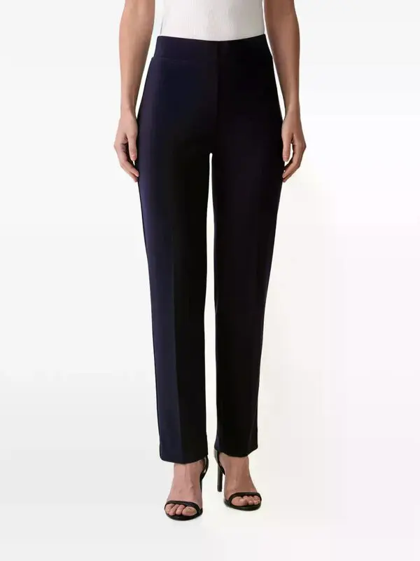 Joseph Ribkoff Pressed Crease Rear-slit Trousers - Blue