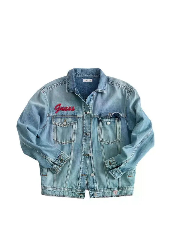 Guess Sequin Embellished Denim Jacket - Blue