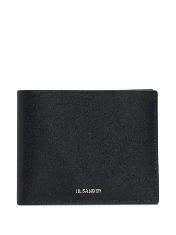 JIL SANDER Soft Calf Leather Bifold Wallet - Black