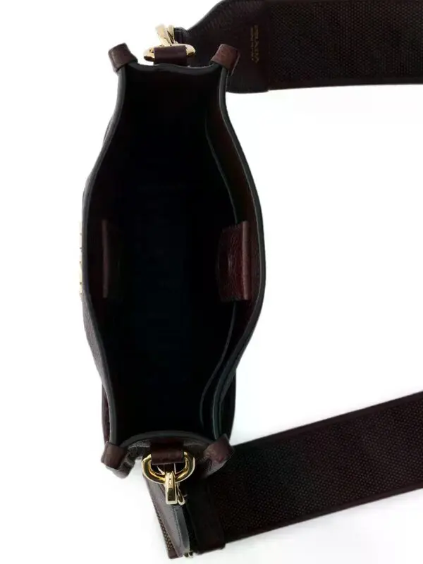 Prada Mini Leather Shoulder Bag - Brown