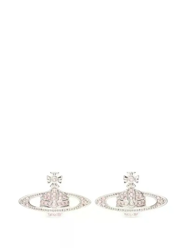 VIVIENNE WESTWOOD Bas Relief Rhinestone Earrings - Silver