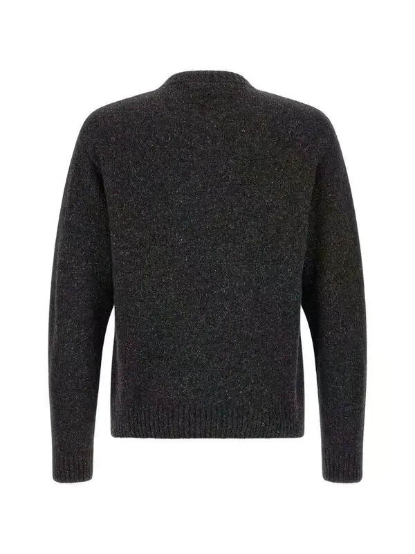 Moschino Bouclé-embroidered Sweater - Grey