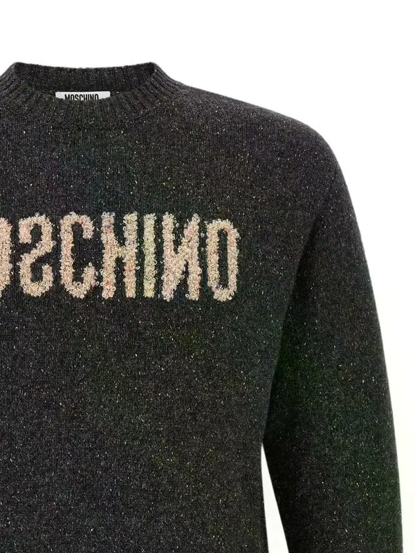 Moschino Bouclé-embroidered Sweater
