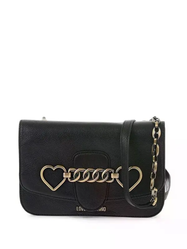 Moschino Heart-detail Cross Body Bag - Black