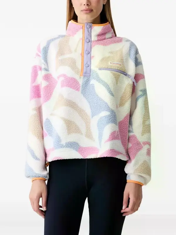 Columbia Helvetia Abstract-print Fleece Sweater - White