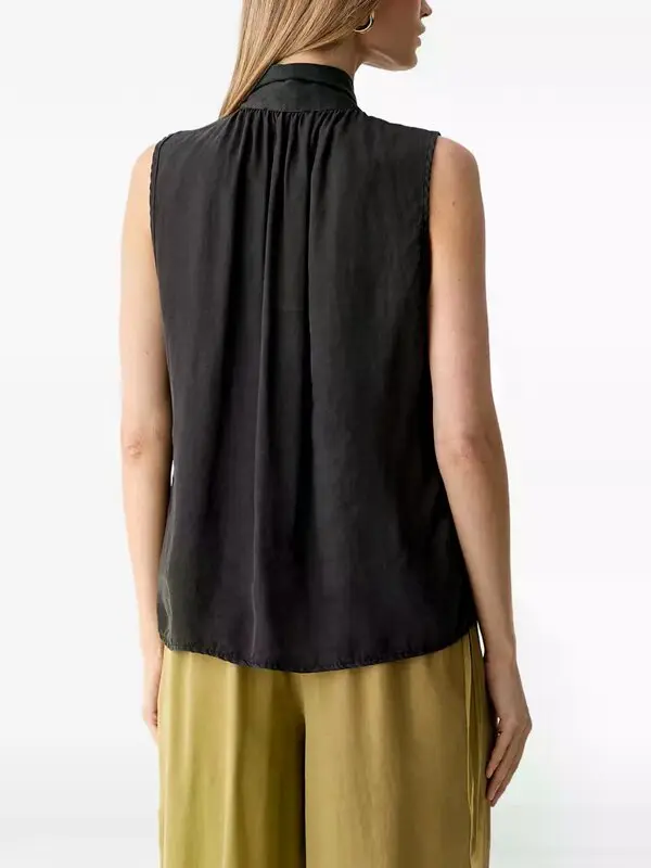 VICOLO Bow-detail Sleeveless Top - Black