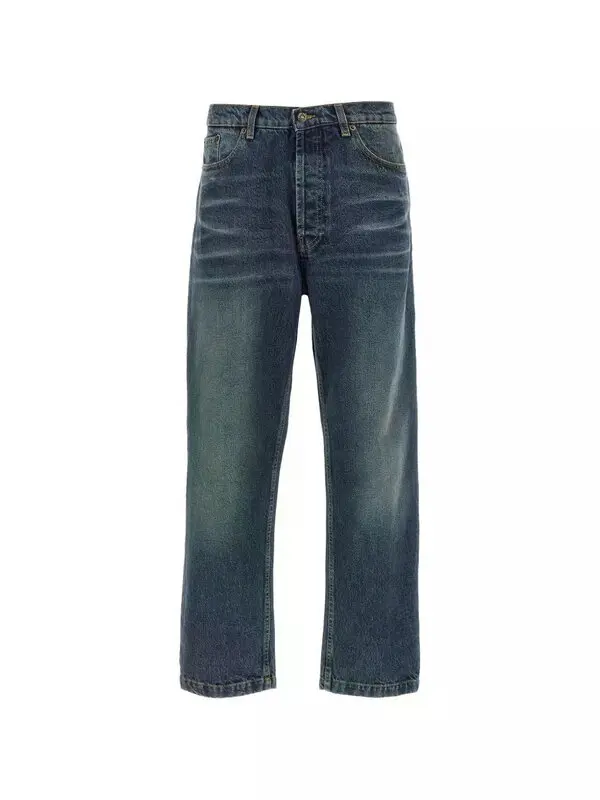 RIVIERA Stone-washed Tapered Jeans - Blue