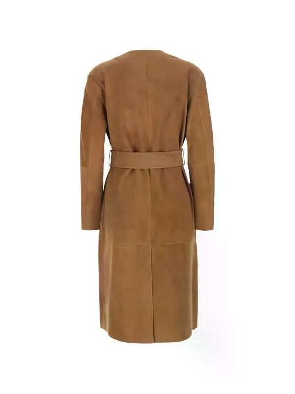 Max Mara Belted Suede Coat
