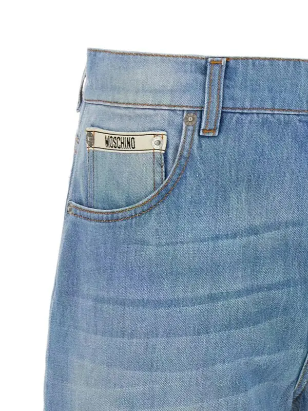 Moschino Logo-patch Straight-leg Jeans