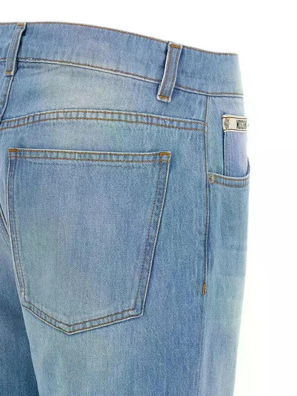 Moschino Logo-patch Straight-leg Jeans