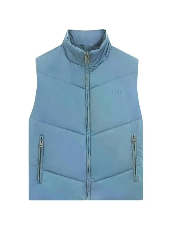Hugo Quilted High-neck Gilet - Blue