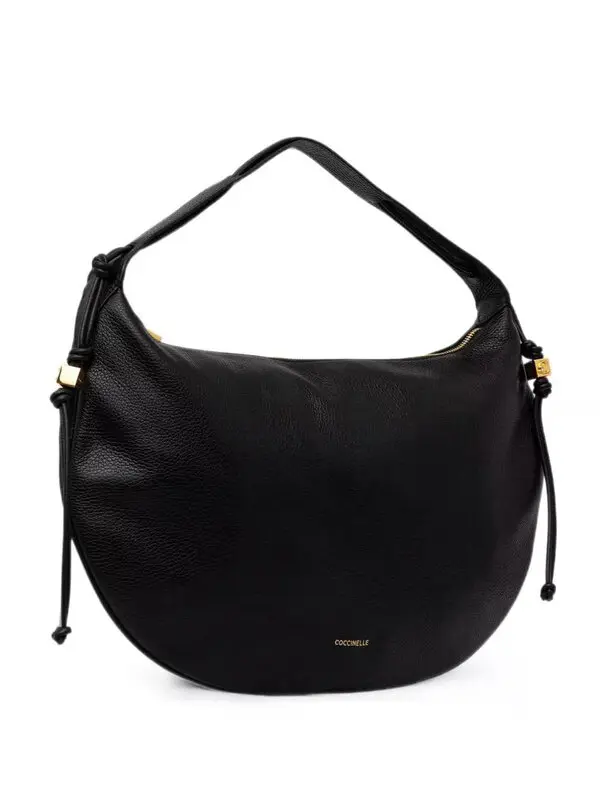 COCCINELLE Grained Leather Tote Bag - Black