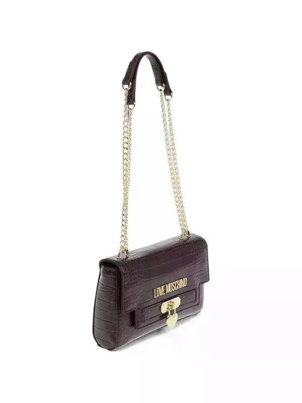 Moschino Crocodile-effect Shoulder Bag