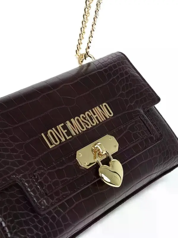 Moschino Crocodile-effect Shoulder Bag