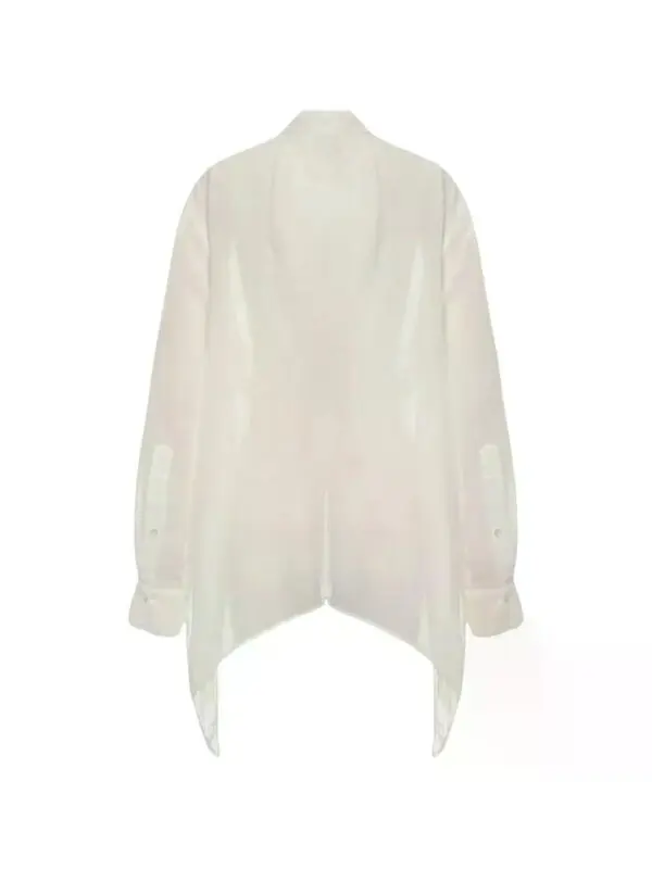 JUCCA Sheer Asymmetric Shirt - Neutrals