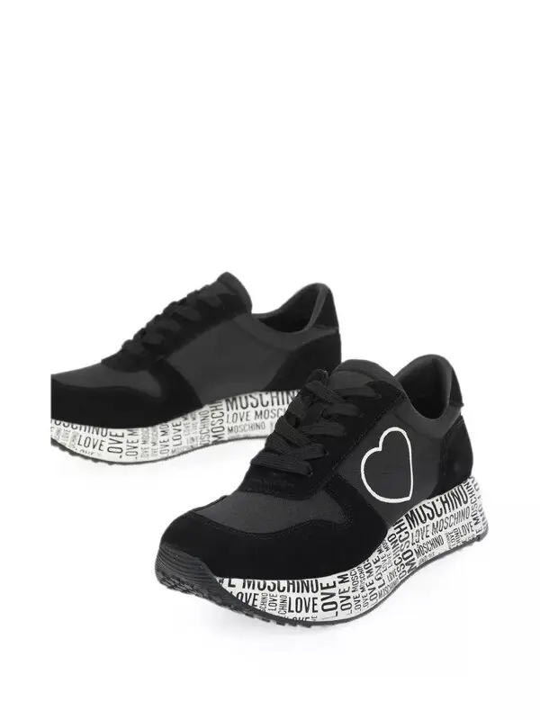 Moschino Heart-motif Sneakers - Black