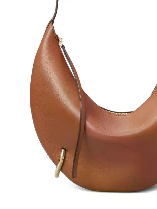 Tory Burch Pierced Shoulder Bag With Metal Ring Detail - Brown