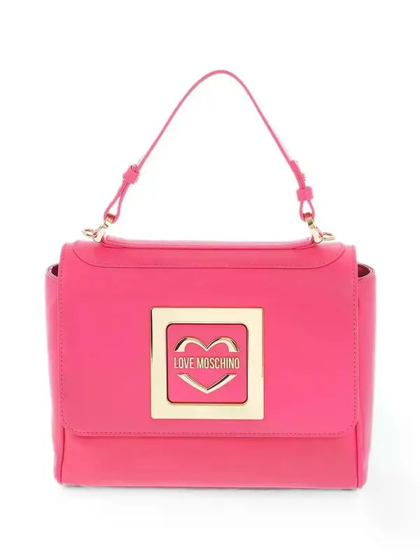 Moschino Logo Plaque Tote Bag - Pink