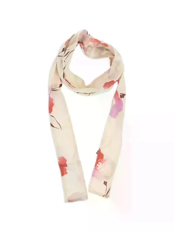 Dsquared2 Floral-print Silk Scarf - Neutrals