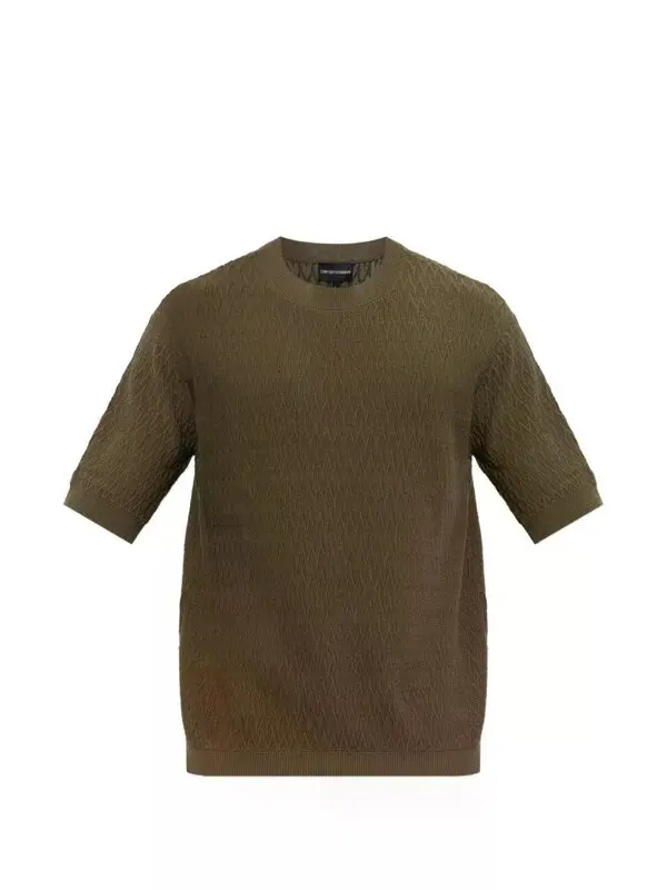 Emporio Armani Textured Short-sleeve T-shirt - Green