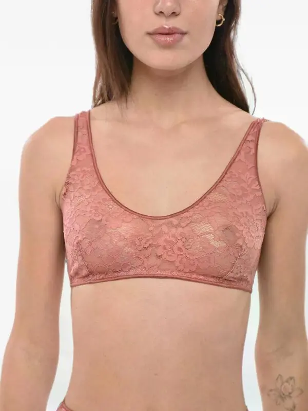 Oseree O-lover Floral-lace Bra - Pink