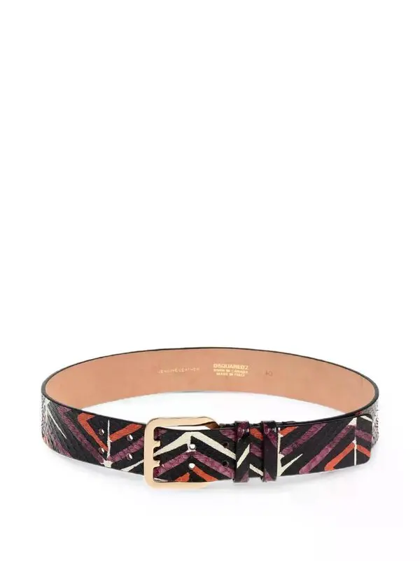 Dsquared2 Snakeskin-effect Abstract-pattern Belt