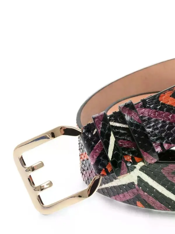 Dsquared2 Snakeskin-effect Abstract-pattern Belt