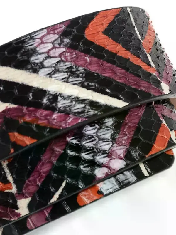 Dsquared2 Snakeskin-effect Abstract-pattern Belt