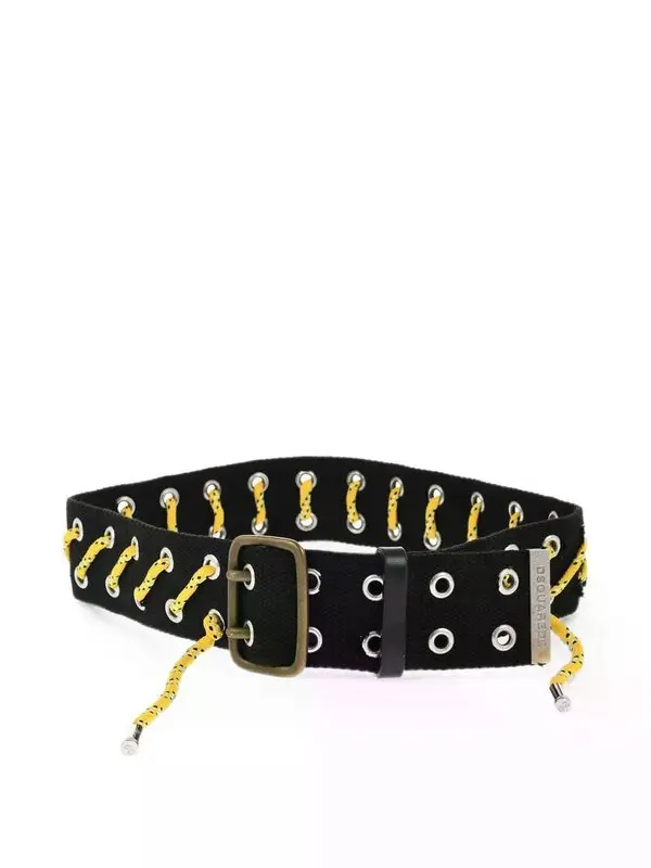 Dsquared2 Grommet Lace-up Belt - Black