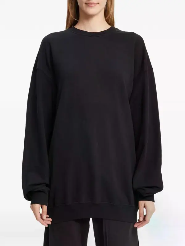 ANN DEMEULEMEESTER Brushed Slogan Print Sweatshirt