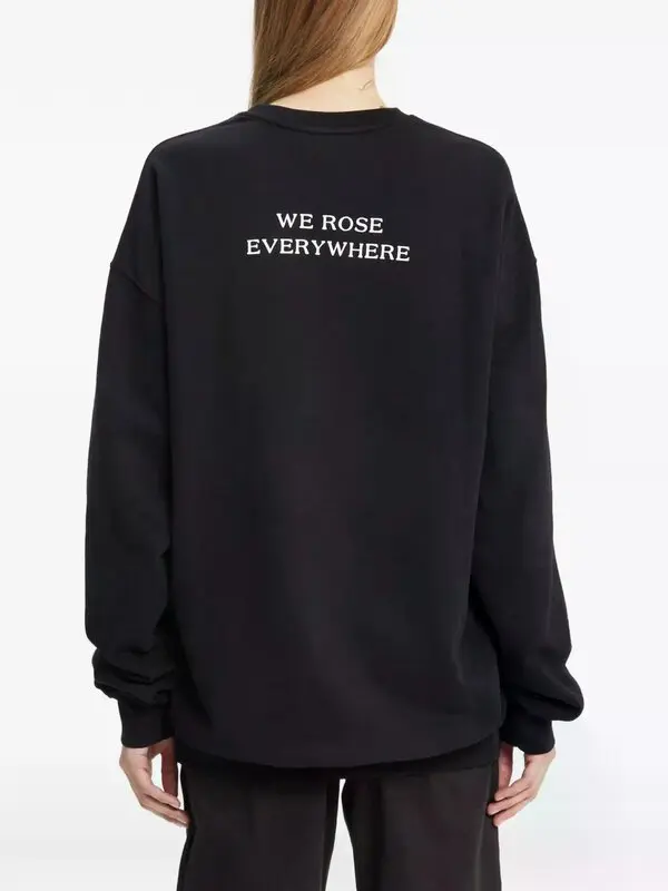 ANN DEMEULEMEESTER Brushed Slogan Print Sweatshirt