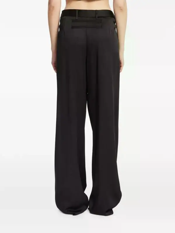 ANN DEMEULEMEESTER Cady Satin Tie-fastening Trousers
