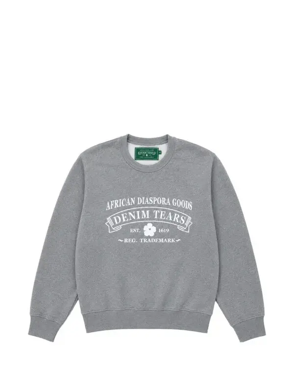 DENIM TEARS Logo Print Crew Neck Sweatshirt