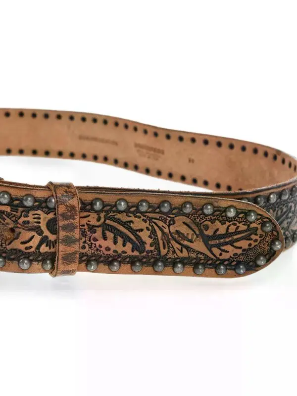 Dsquared2 Floral-pattern Studded Belt