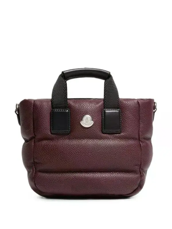 Moncler Micro Caradoc Quilted-leather Tote Bag - Red