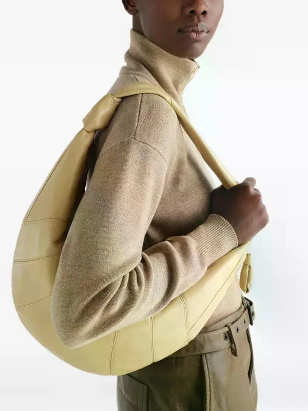 LEMAIRE Fortune Croissant Bag In Leather - Neutrals