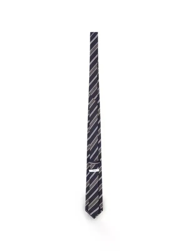 LARDINI Striped Silk Tie