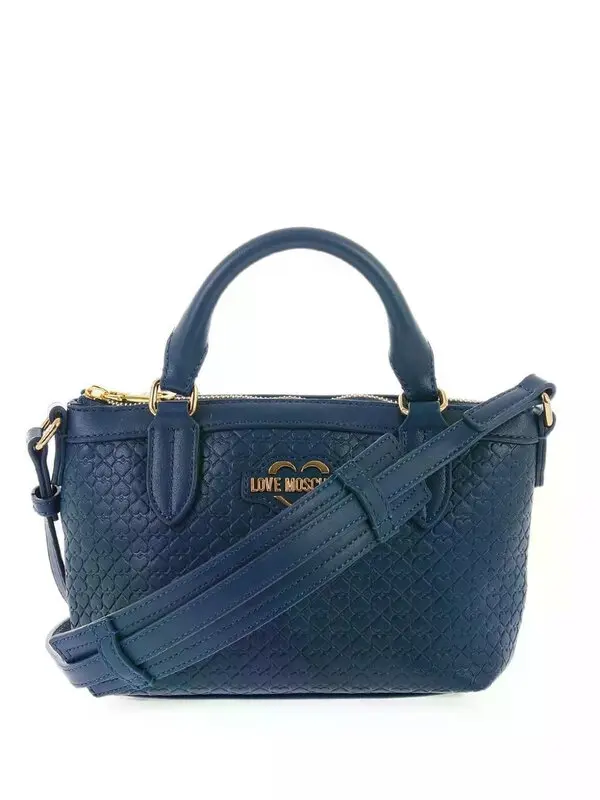 Moschino Valentina Heart-embossed Tote Bag - Blue